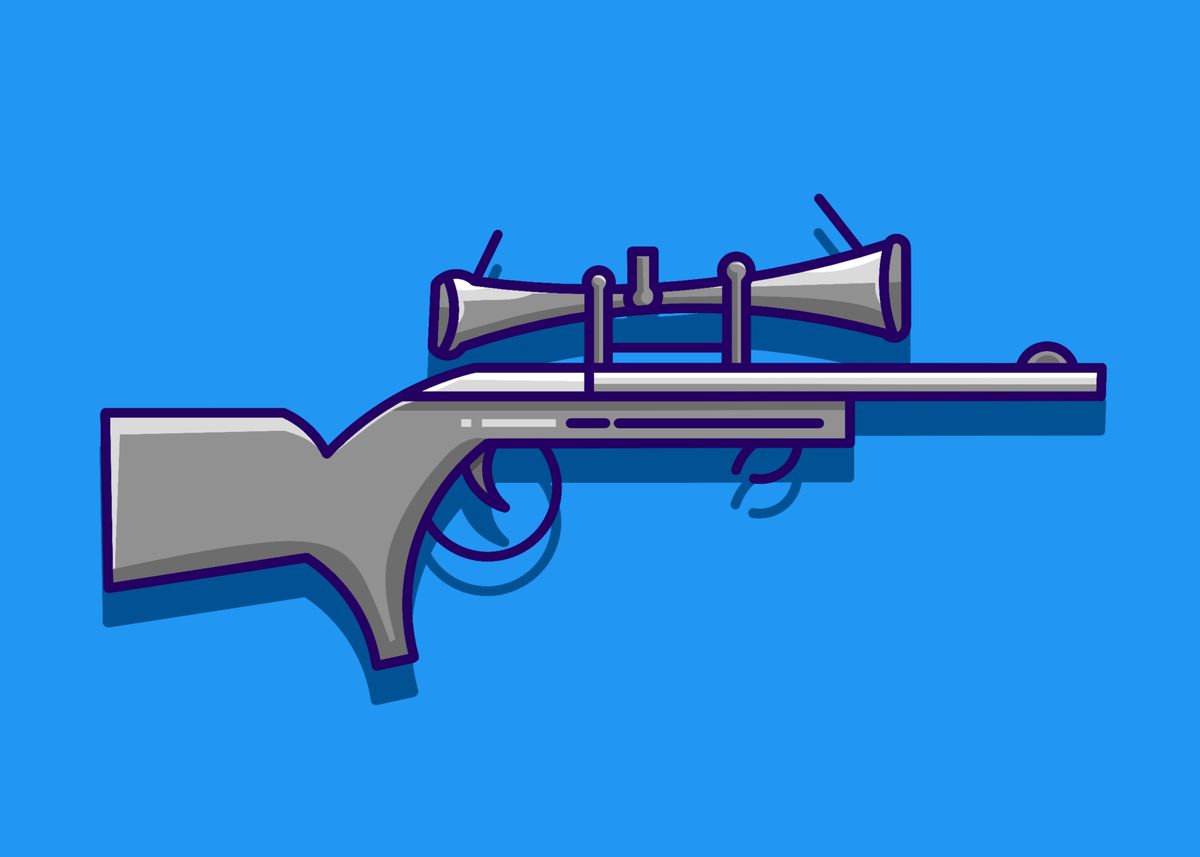 'Sniper Rifle Illustration' Poster by dapartwork | Displate