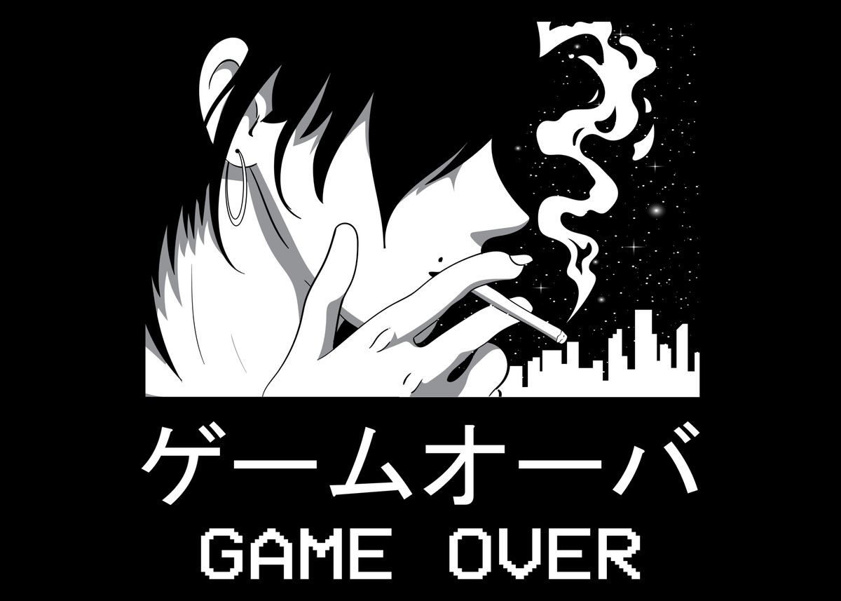 'Smoking Anime Girl Japan' Poster by AestheticAlex | Displate