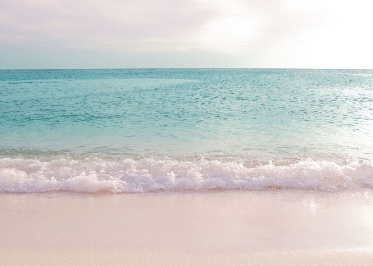 'Soft Pastel Ocean Waves 1' Poster, picture, metal print, paint by ...