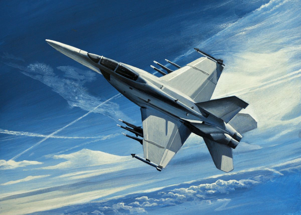'F 18 Super Hornet ' Poster, picture, metal print, paint by Stan Art ...