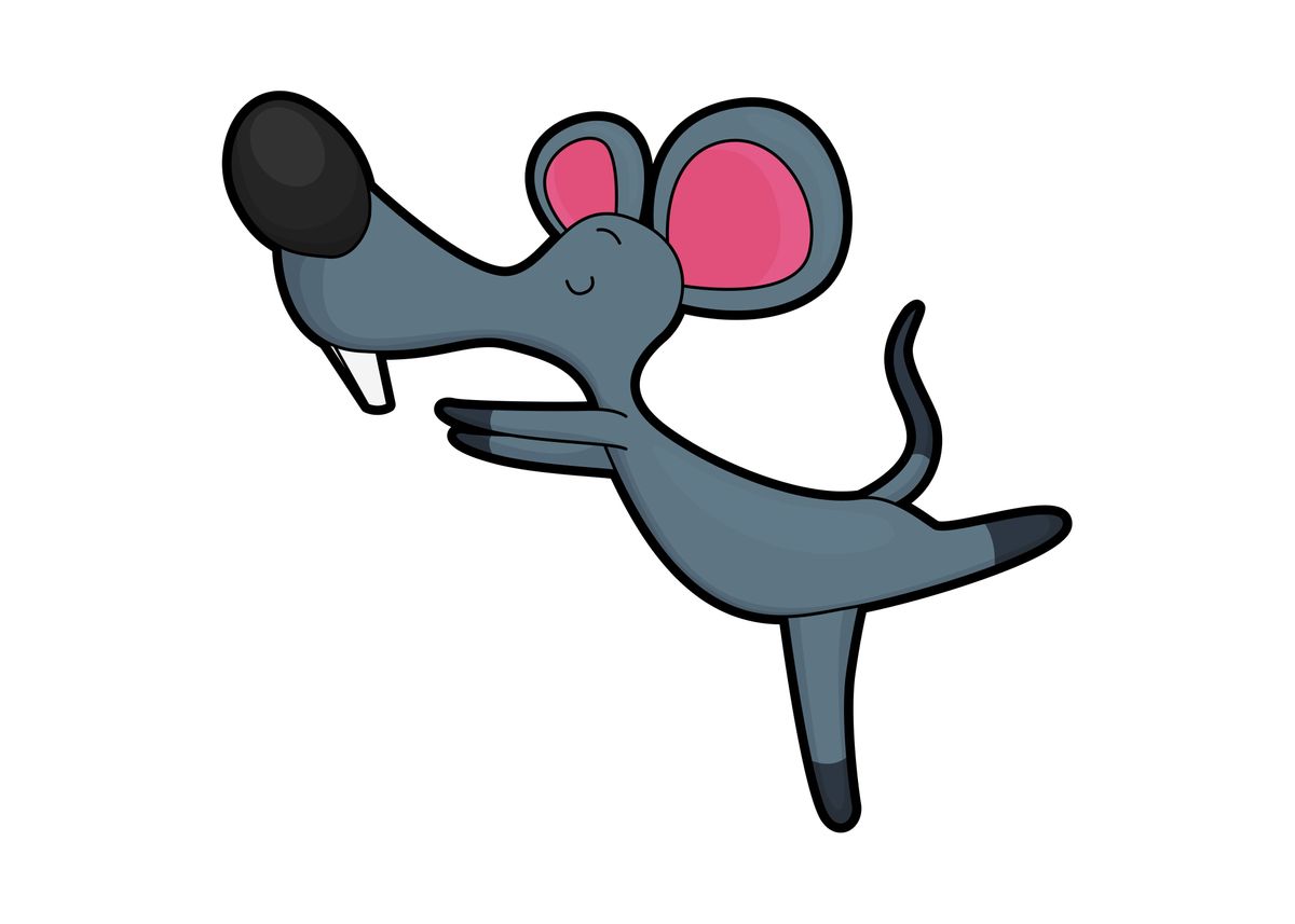 'Mouse Yoga Stretching' Poster by Markus Schnabel | Displate