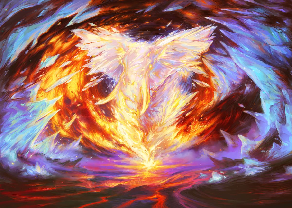 'Magma Opus' Poster, picture, metal print, paint by Liiga Smilshkalne ...