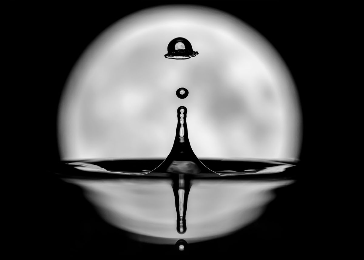 'Moon Drop' Poster by Tim Paulawitz | Displate