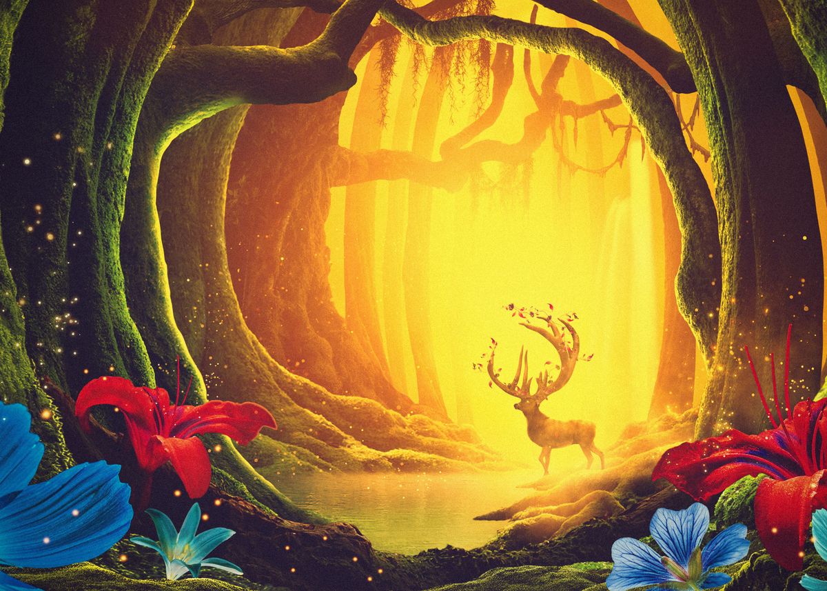 'Soul of forest' Poster, picture, metal print, paint by Dai Pham | Displate