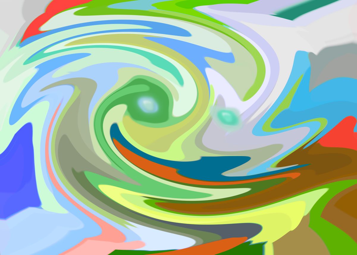 'Abstract Funny Face' Poster, picture, metal print, paint by Gani ...