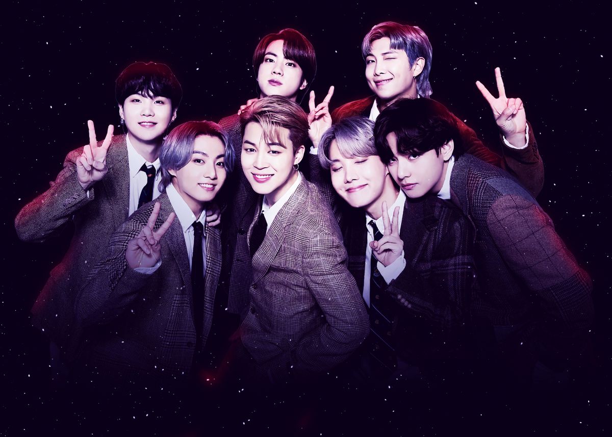 'BTS Members' Poster, picture, metal print, paint by Novianto Agung ...