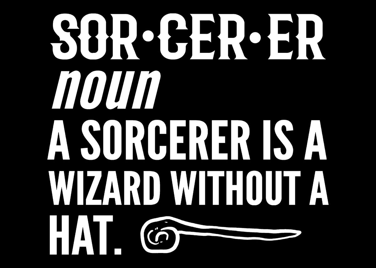 'Wizard without hat Sorcere' Poster, picture, metal print, paint by ...
