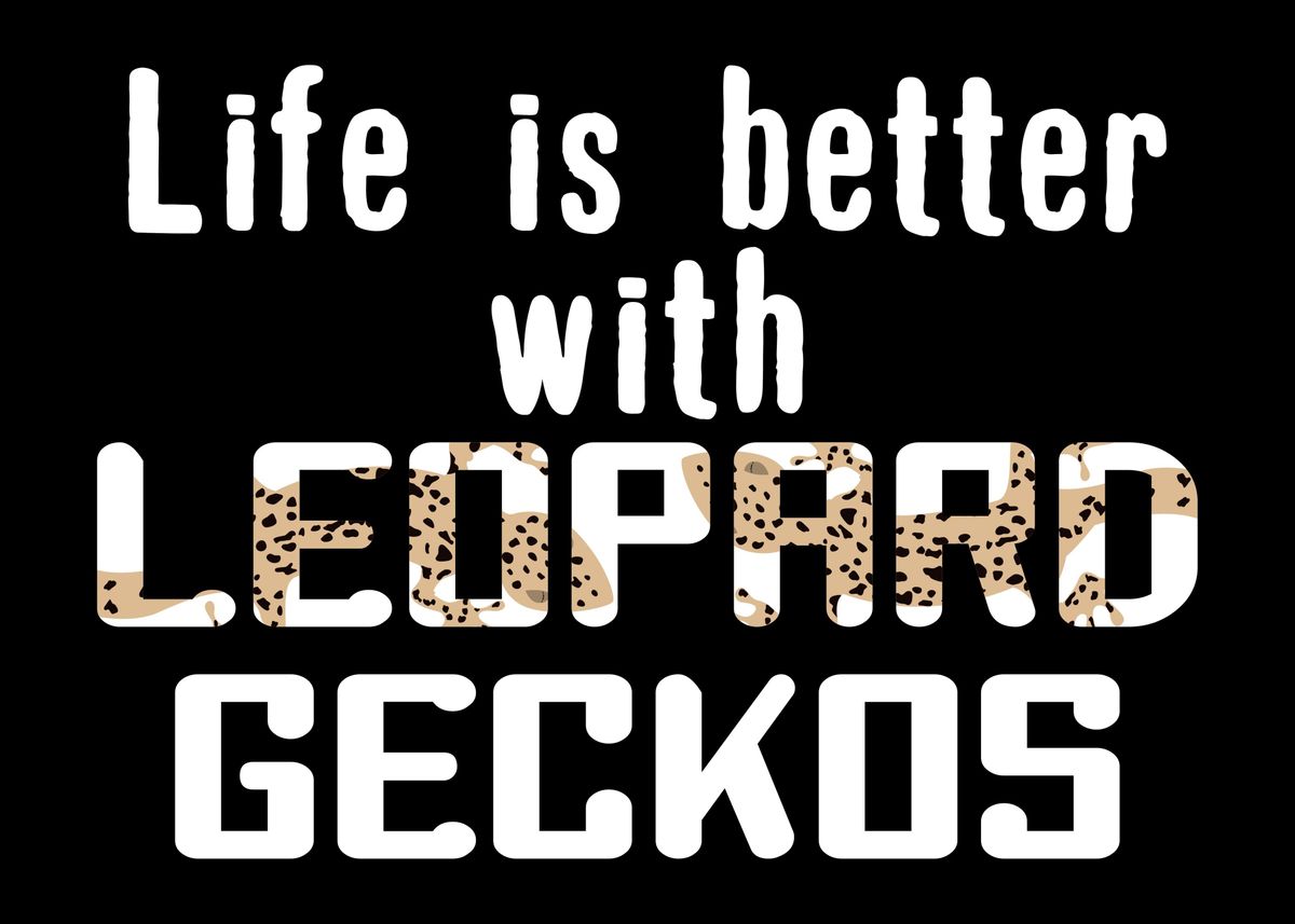 'Leopard Gecko Joke' Poster, picture, metal print, paint by ...