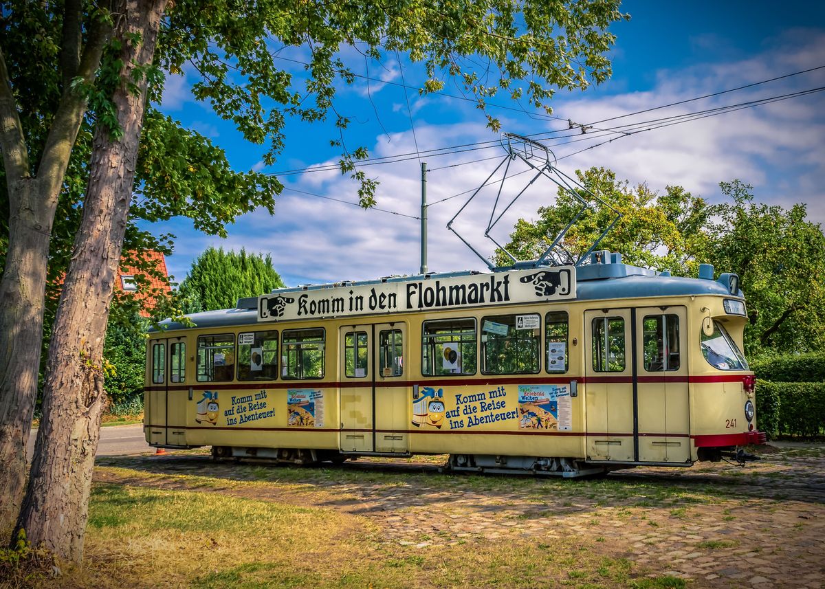 'Stationary Tram Art ' Poster, picture, metal print, paint by Stephen ...