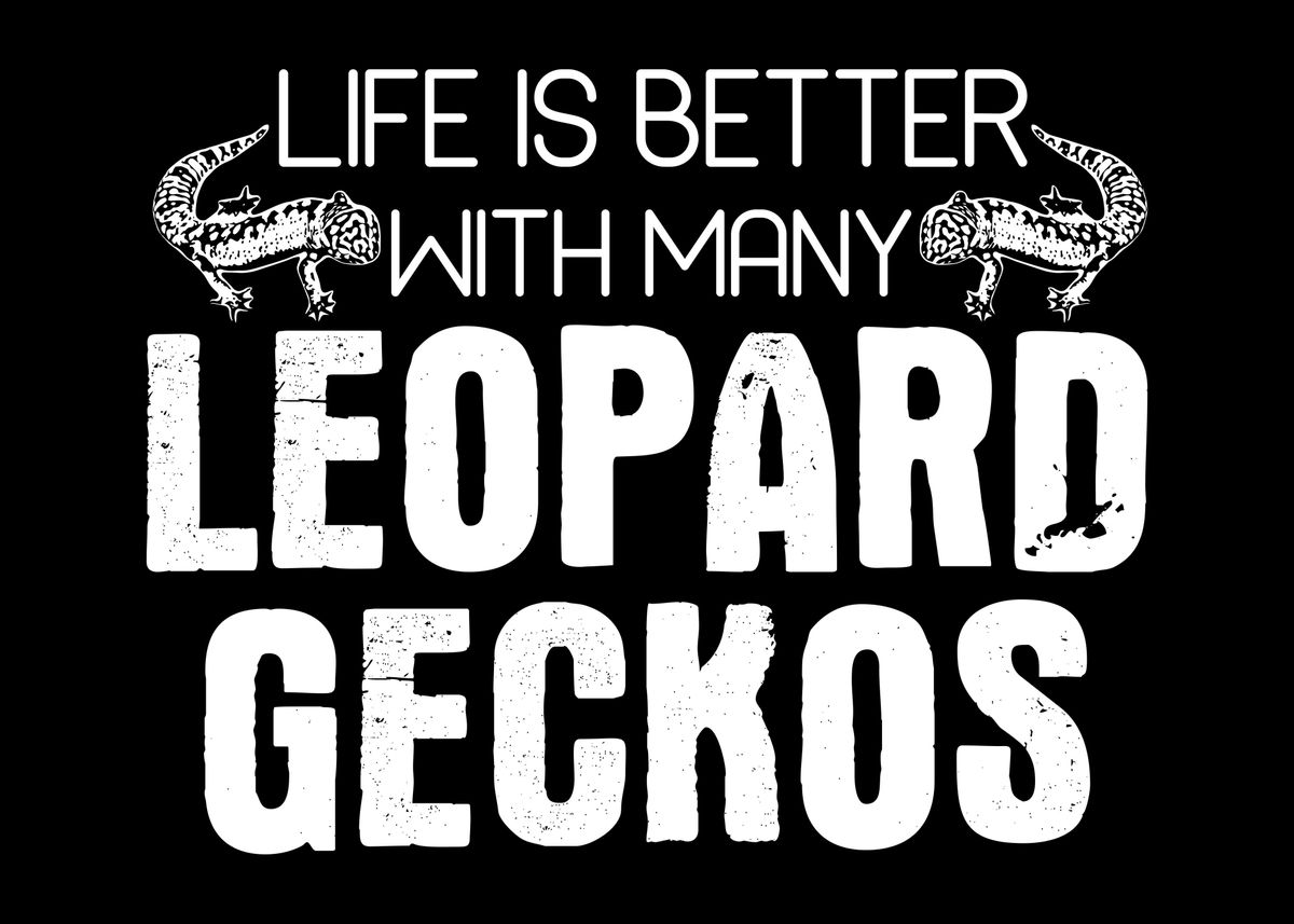 'Leopard Gecko Joke' Poster, picture, metal print, paint by ...