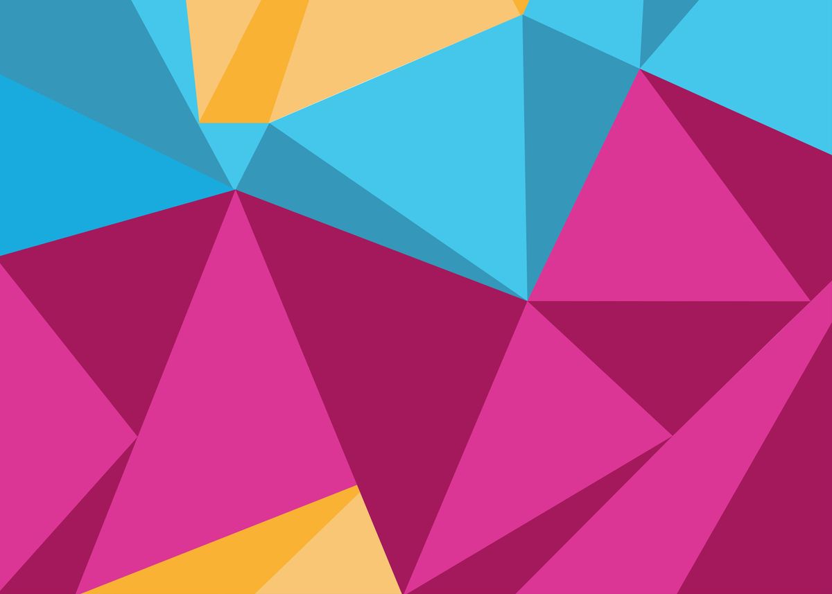 '3D Triangles Op Art' Poster, picture, metal print, paint by Anna Lemos ...