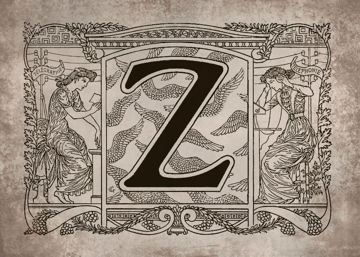 'Vintage Alphabet Z' Poster by XandYart | Displate