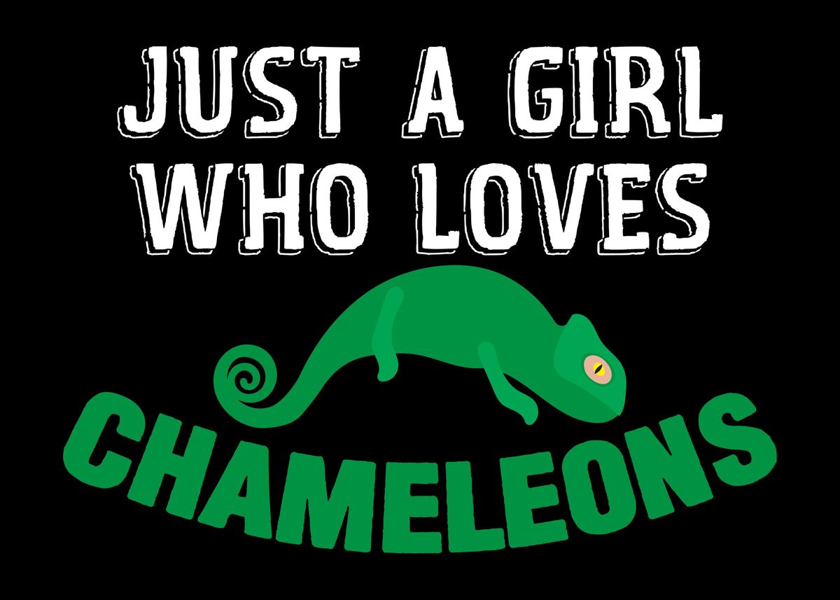 'Chameleon Girl Chameleons' Poster, picture, metal print, paint by ...