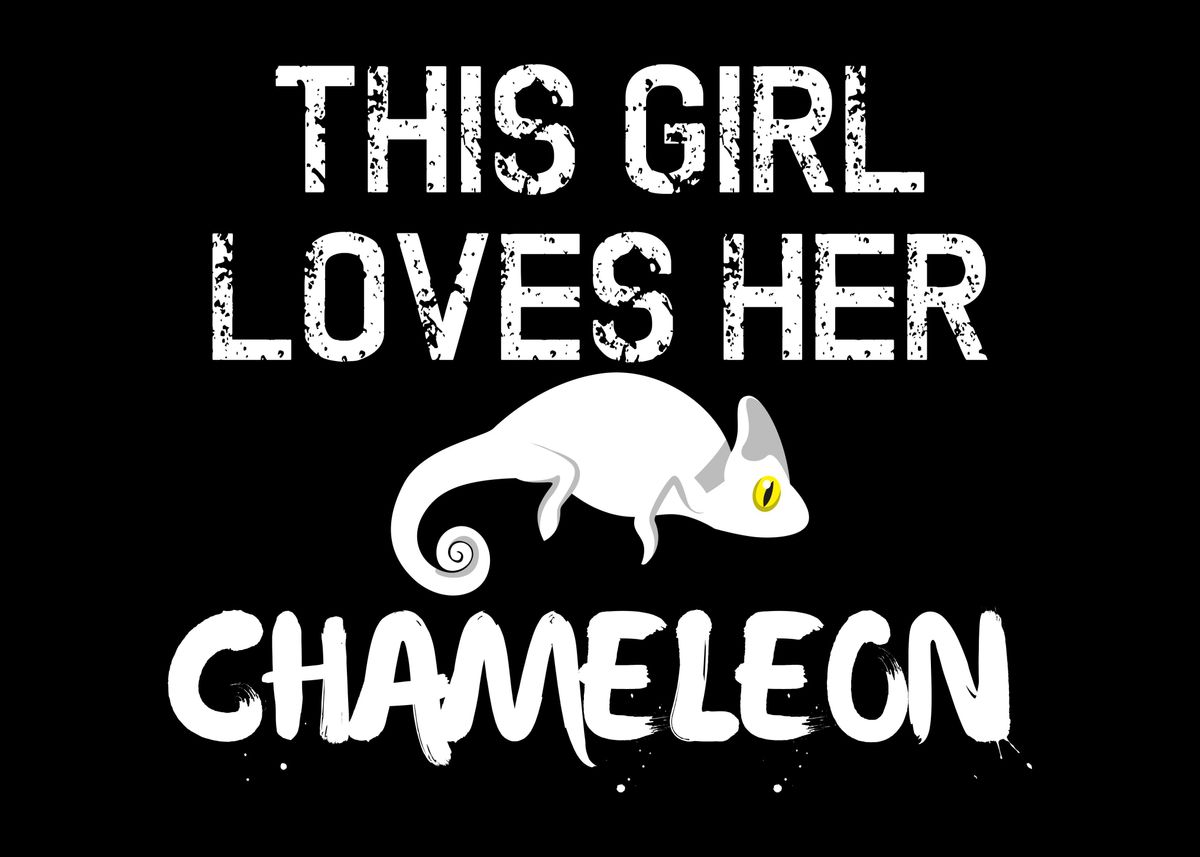 'Chameleon Girl Chameleons' Poster, picture, metal print, paint by ...