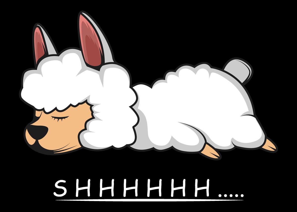 'Shh Sleep Hipster or Geek ' Poster by Powdertoastman | Displate