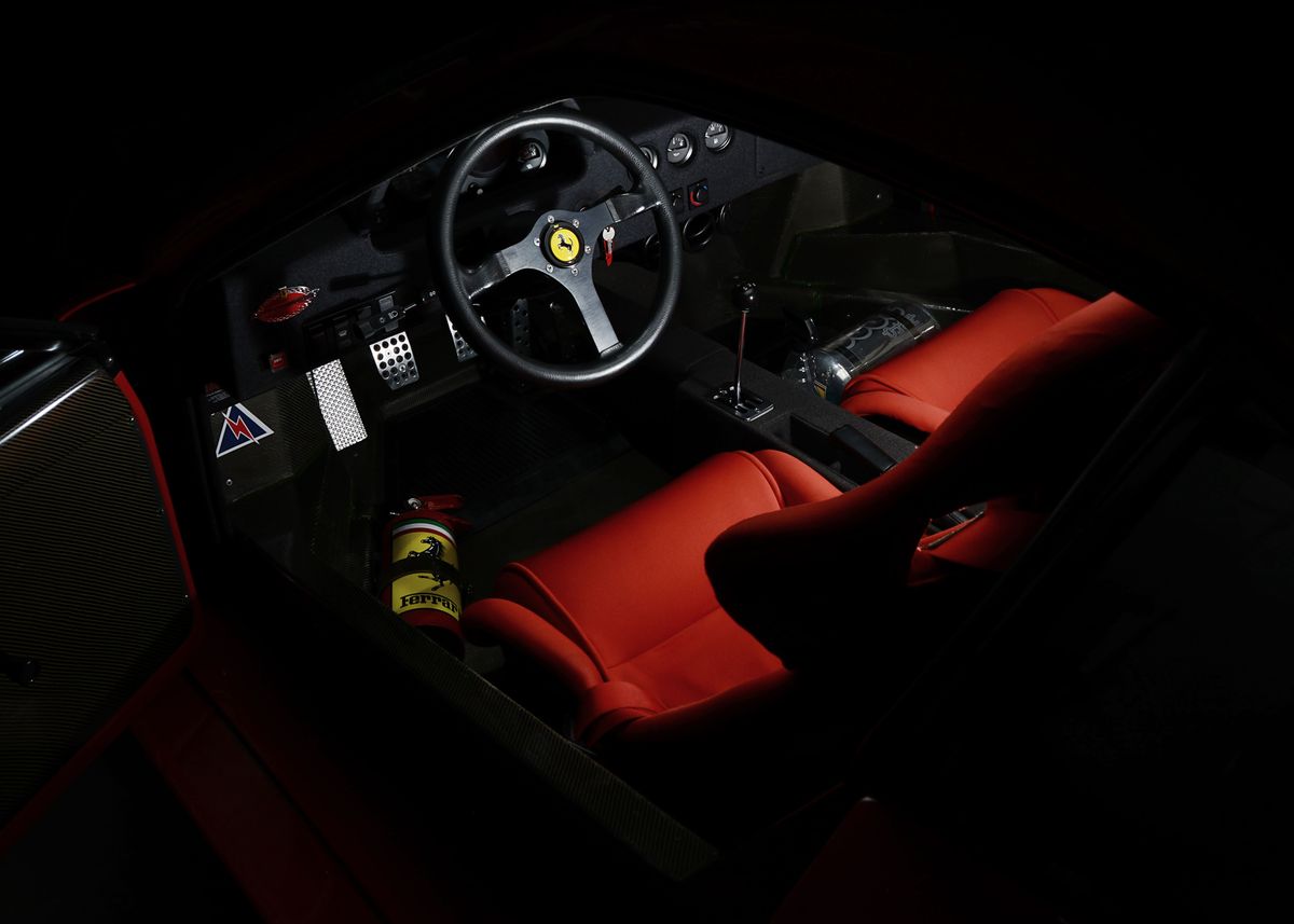 'Ferrari F40 Interior' Poster, picture, metal print, paint by Rollz ...