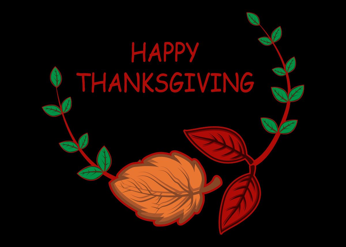 'Happy Thanksgiving America' Poster, picture, metal print, paint by ...