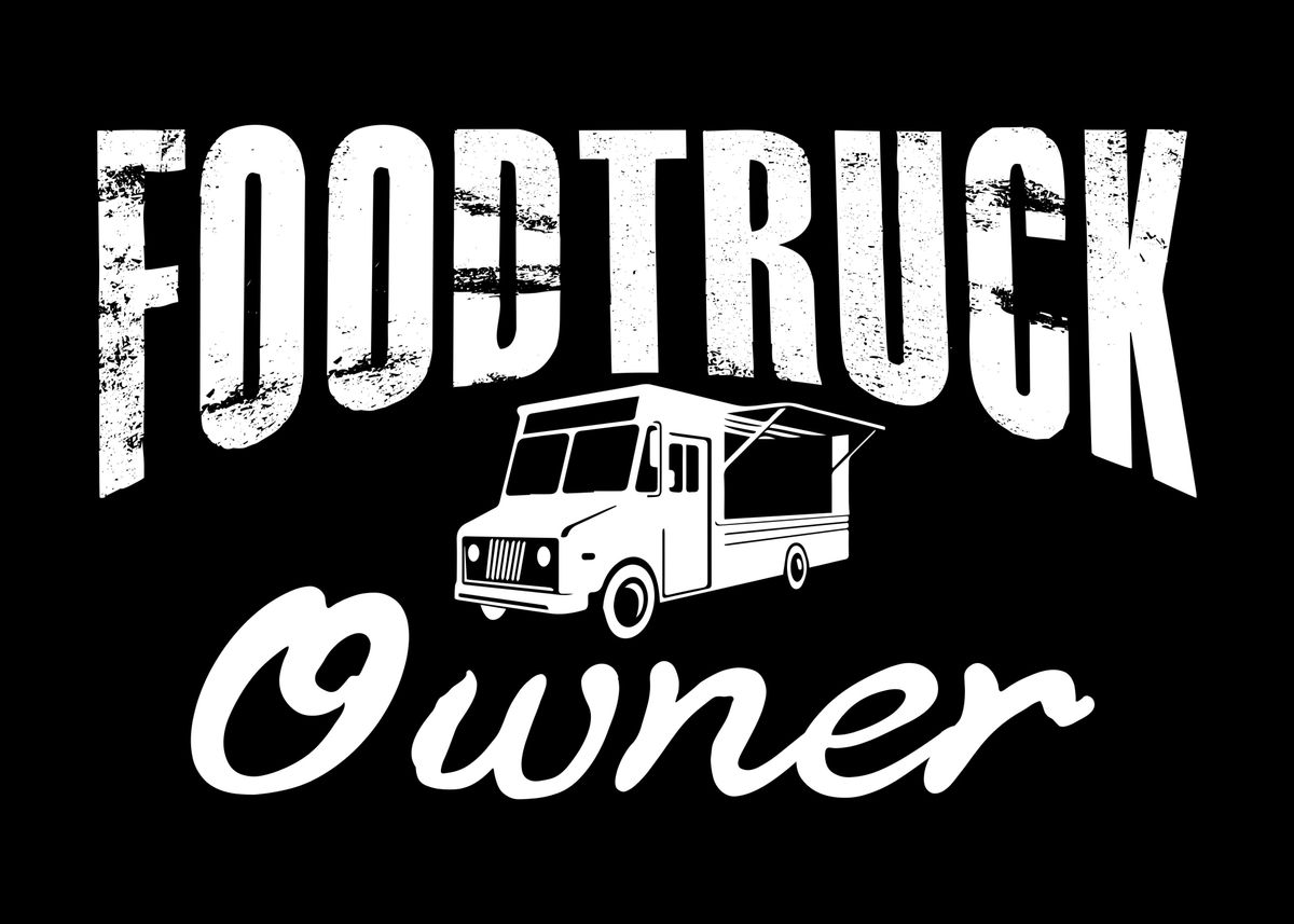 'Food Truck Lettering BBQ' Poster by DesignatedDesigner | Displate