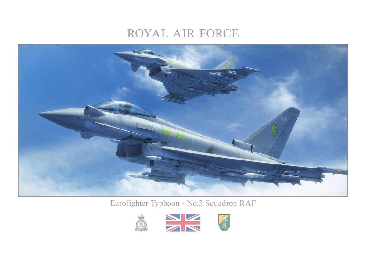 'Typhoon Royal Air Force' Poster, picture, metal print, paint by ...