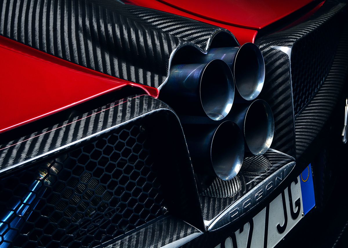 'Pagani Huayra Rear' Poster by Rollz | Displate