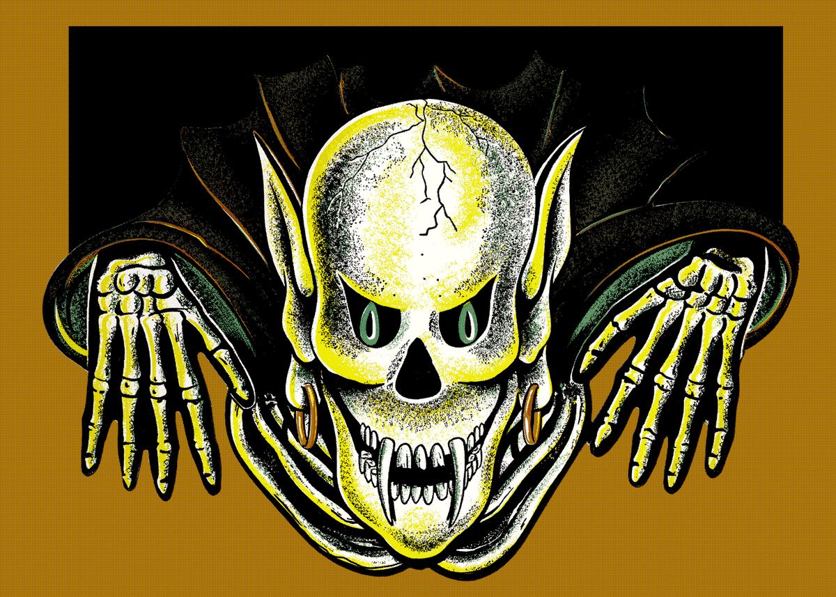 'Flying Vampire' Poster by Ron Studio | Displate