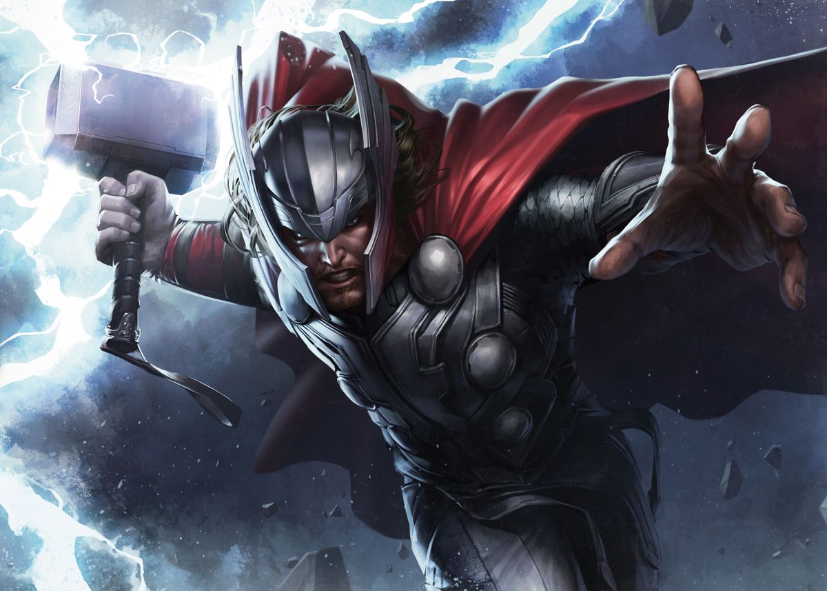 'Marvel: Future Fight - Thor' Poster, picture, metal print, paint by ...