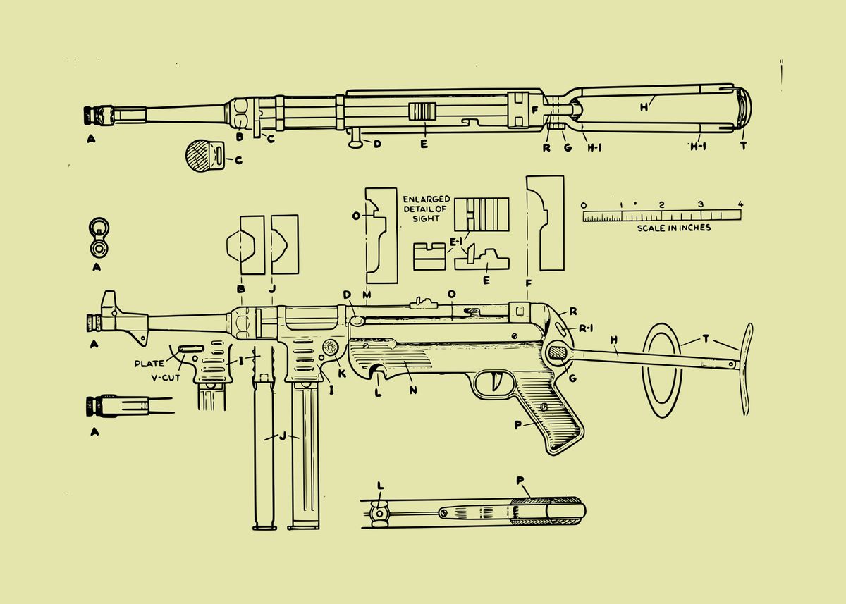 'machine gun' Poster, picture, metal print, paint by Biopic Studio ...