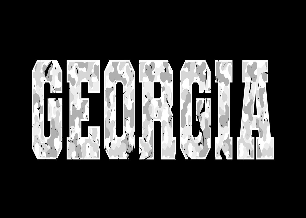 'Distressed Camo Georgia' Poster by HumbaHarry Geitner | Displate