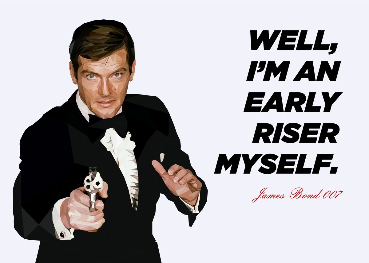 'roger moore james bond' Poster by Lowpoly Posters | Displate