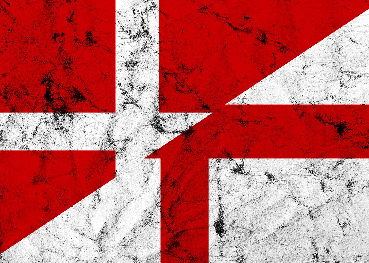 'Vintage Denmark England' Poster, picture, metal print, paint by ...