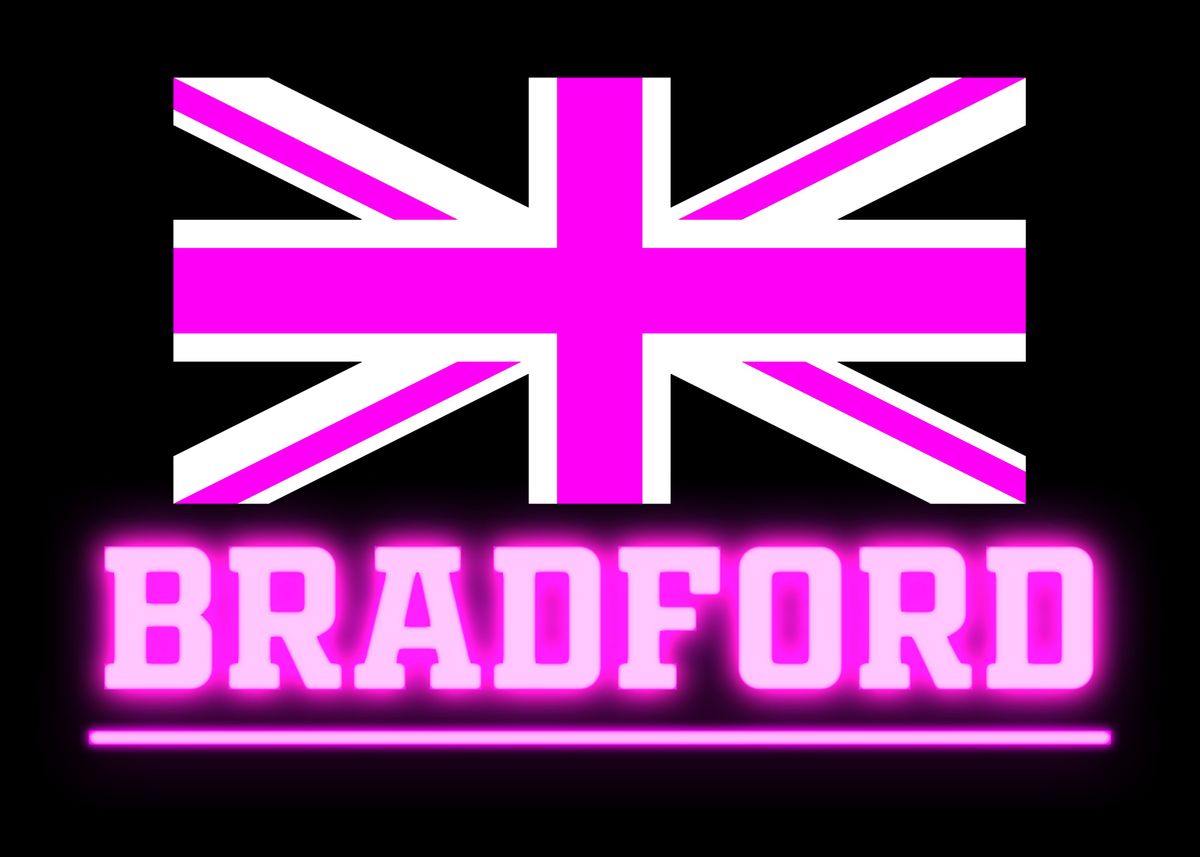 'BRADFORD UK NEON' Poster, picture, metal print, paint by Atomic ...