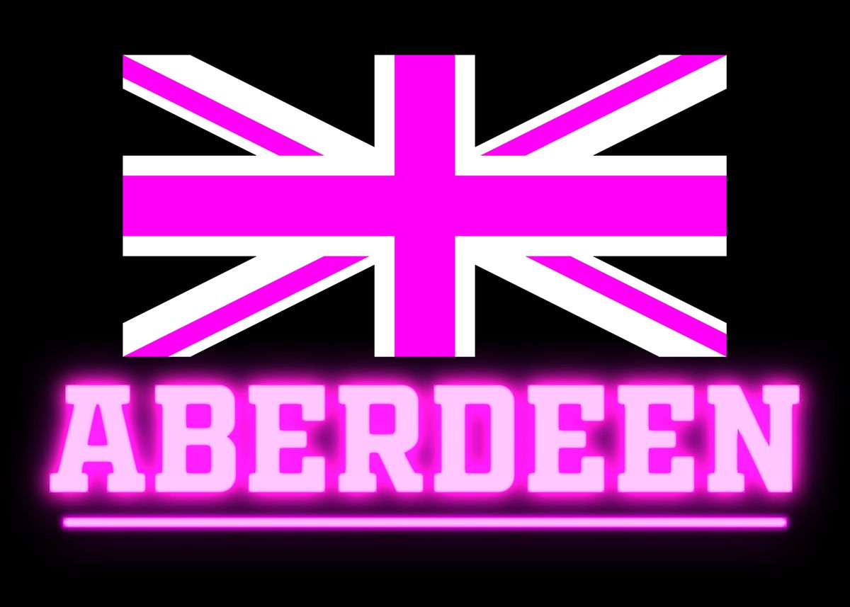'ABERDEEN UK NEON' Poster, picture, metal print, paint by Atomic ...