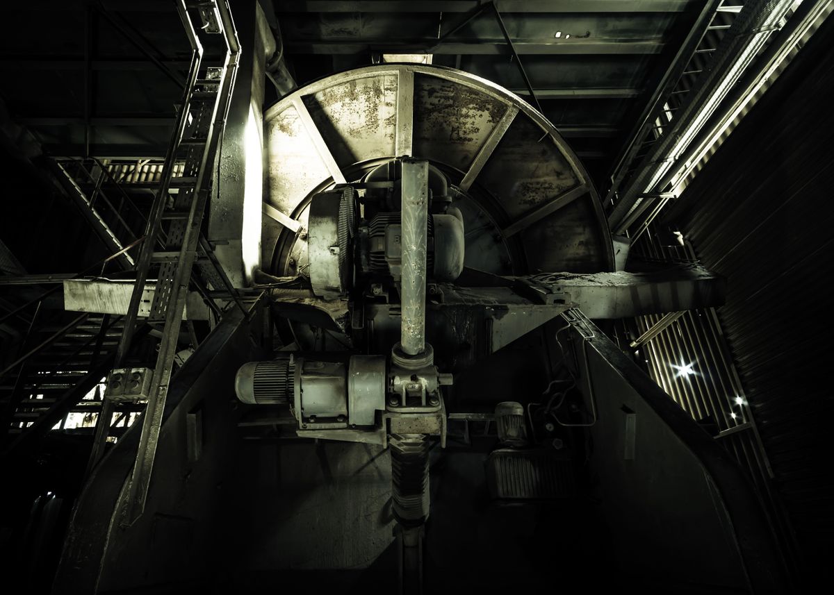 'The old machine' Poster, picture, metal print, paint by ...