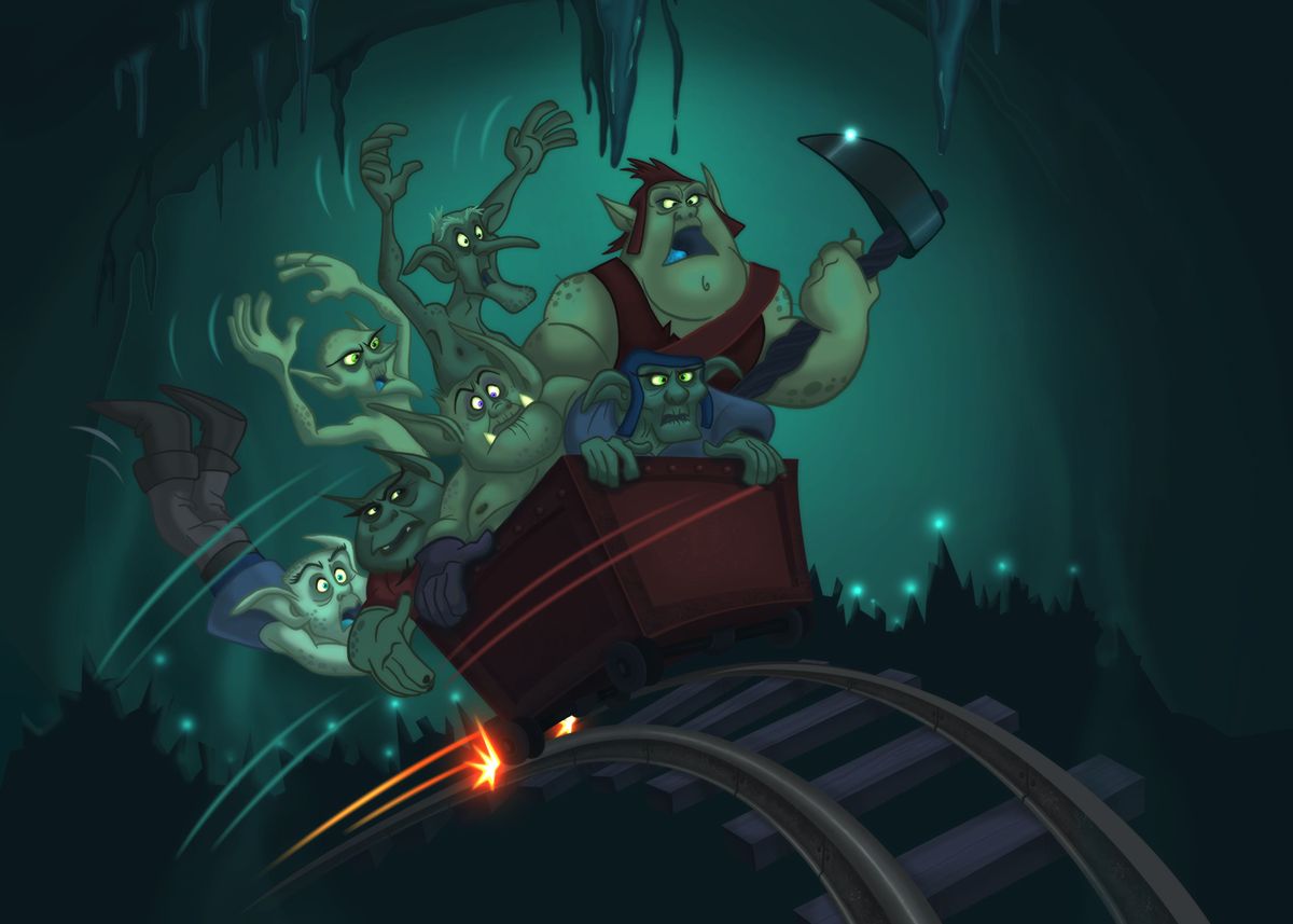 'Runaway Goblin Cart' Poster by Matt Dragovits | Displate