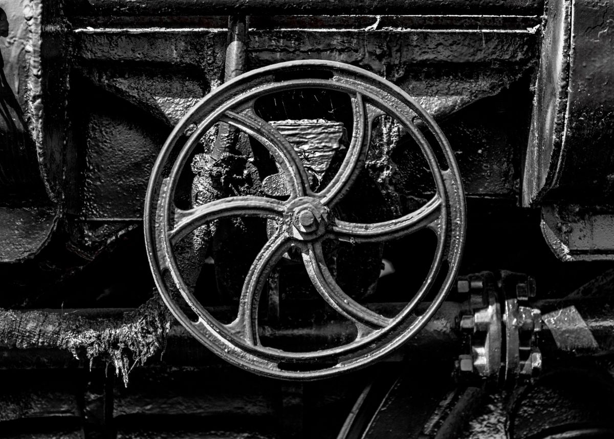 'Big Boy Valve Wheel' Poster, picture, metal print, paint by Enzwell ...
