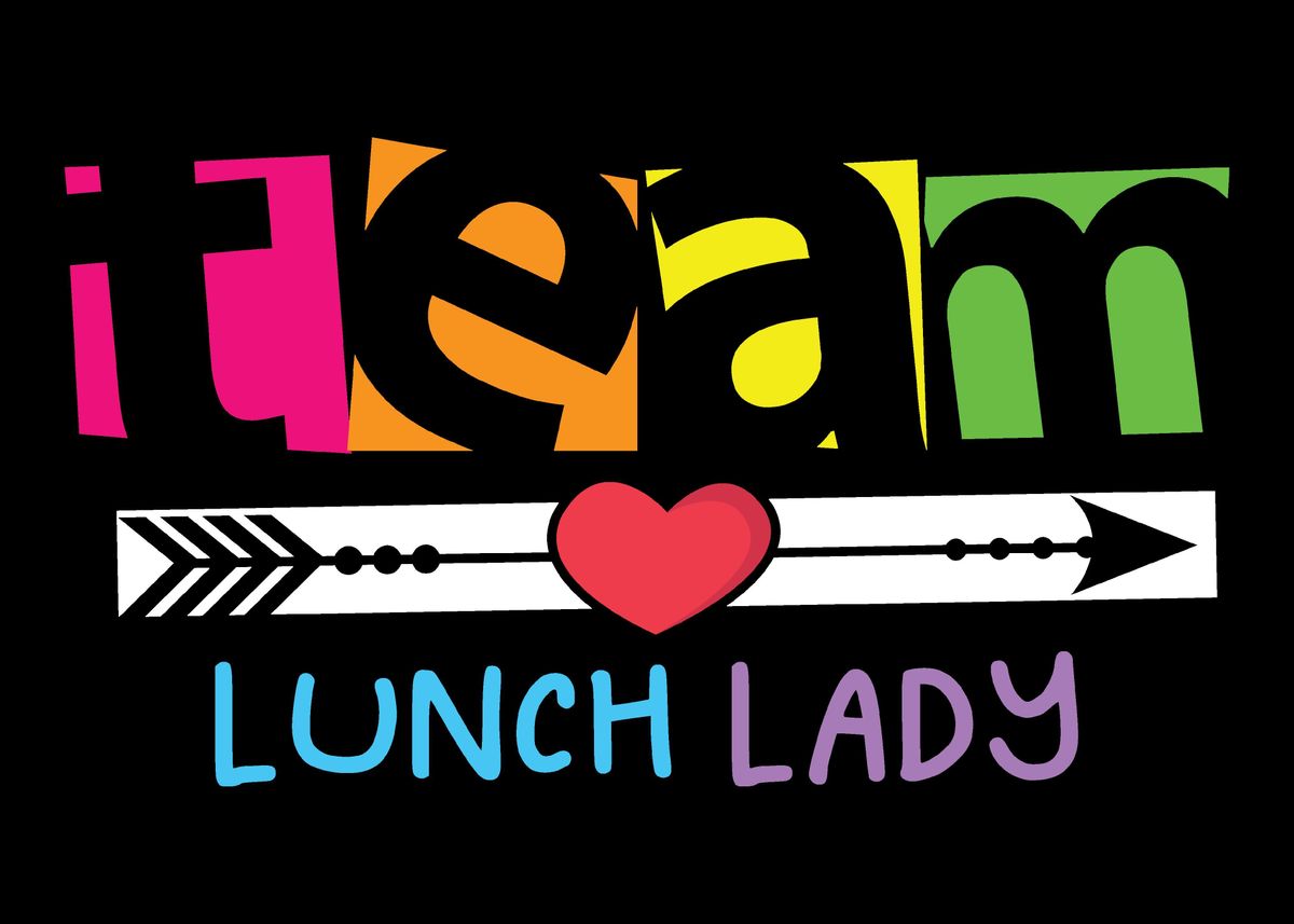 'Team Lunch Lunch Lady Gift' Poster, picture, metal print, paint by ...