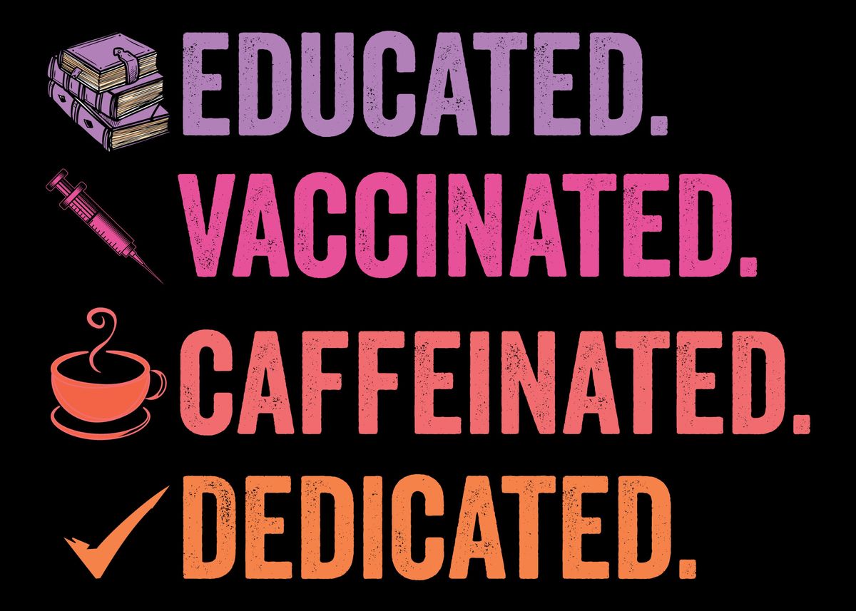 'Educated Caffeinated' Poster, picture, metal print, paint by LeSheer ...