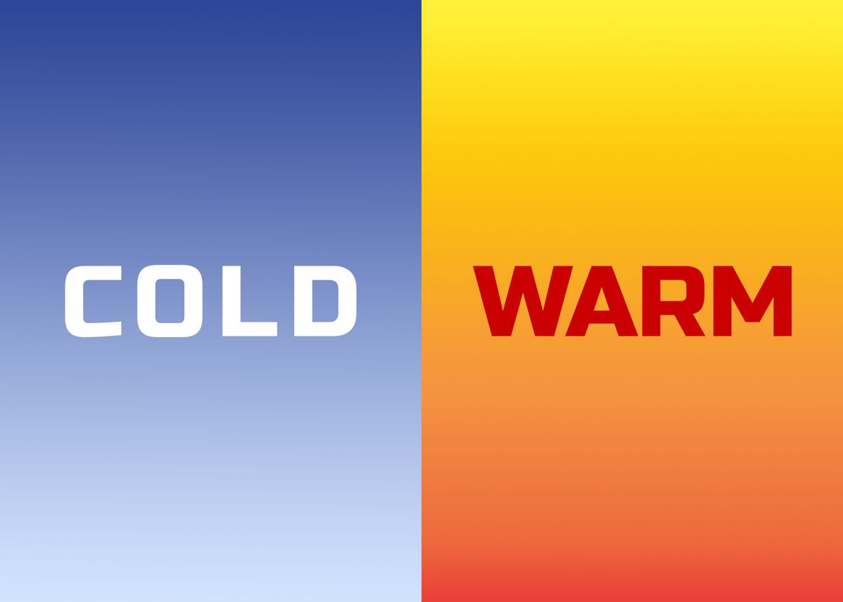 'Gradient contrast coldwarm' Poster, picture, metal print, paint by ...