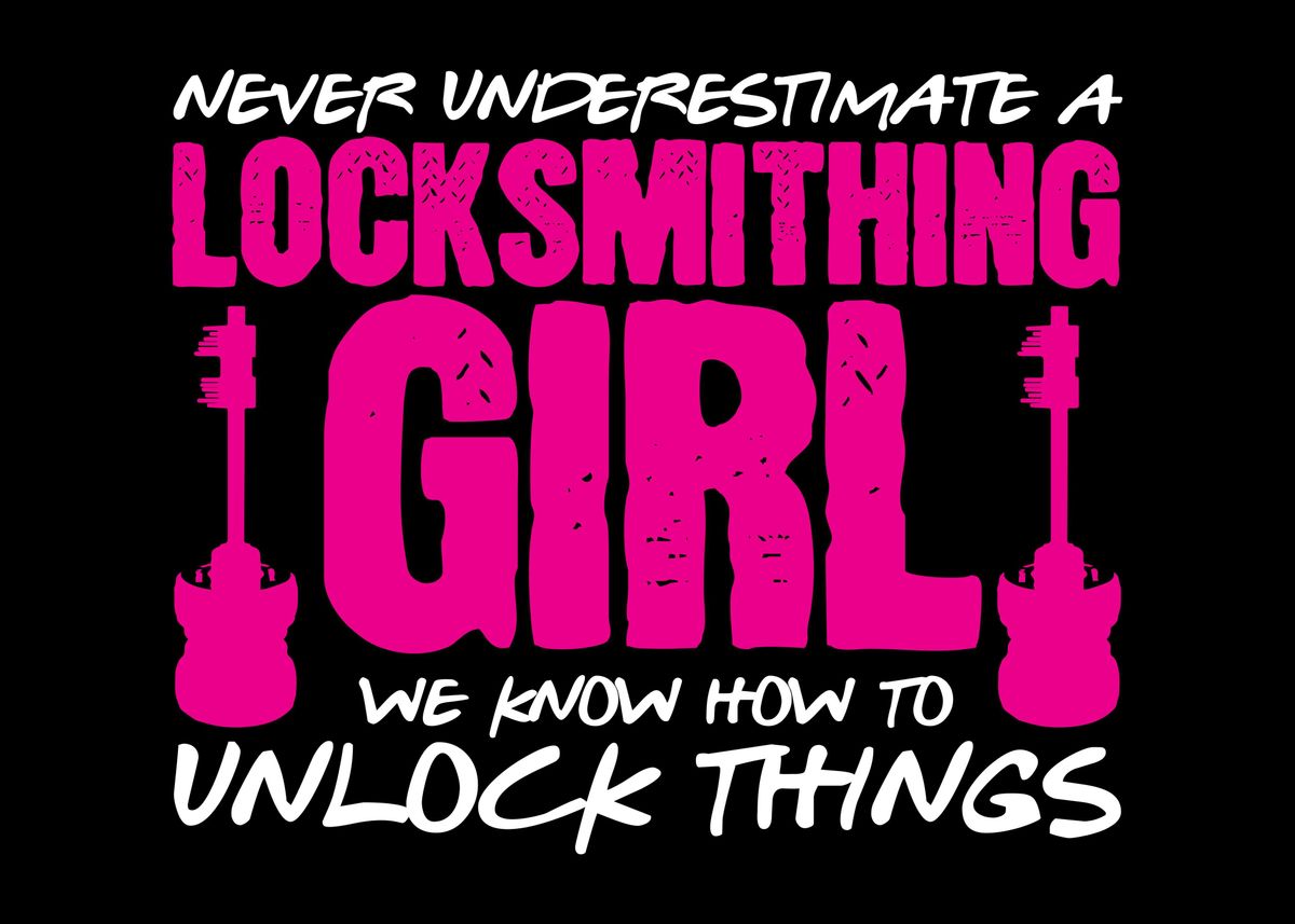 'Locksmithing Girl Joke' Poster, picture, metal print, paint by ...