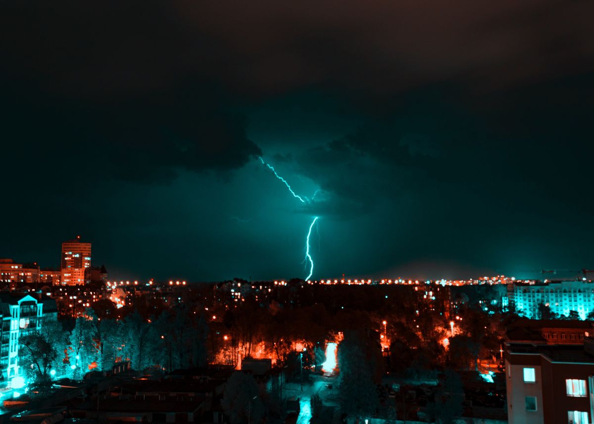 'Lightning Strike' Poster, picture, metal print, paint by Earth Nation ...