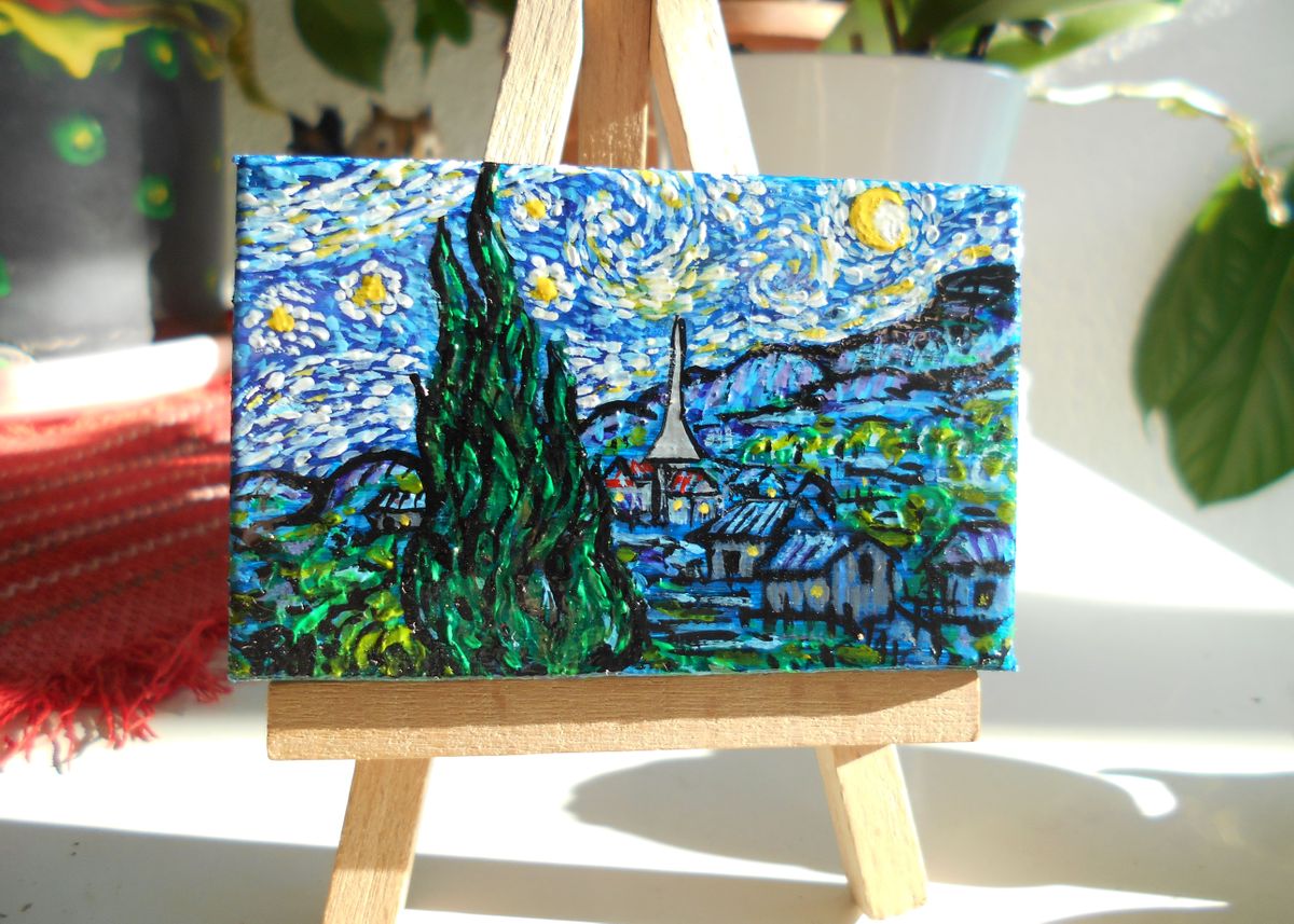 'miniature Starry Night ' Poster by RA | Displate