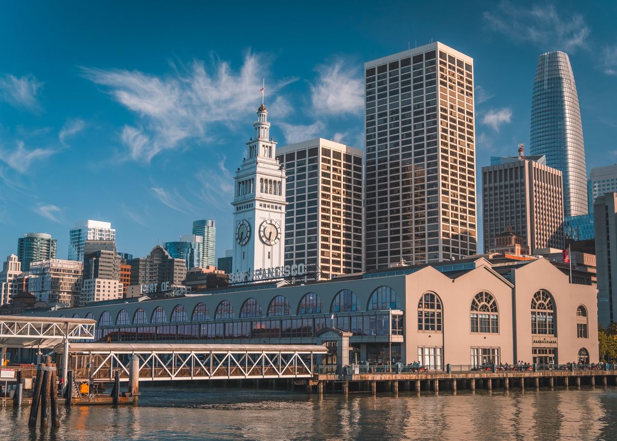 'Ferry Building ' Poster, picture, metal print, paint by Richard Vo ...