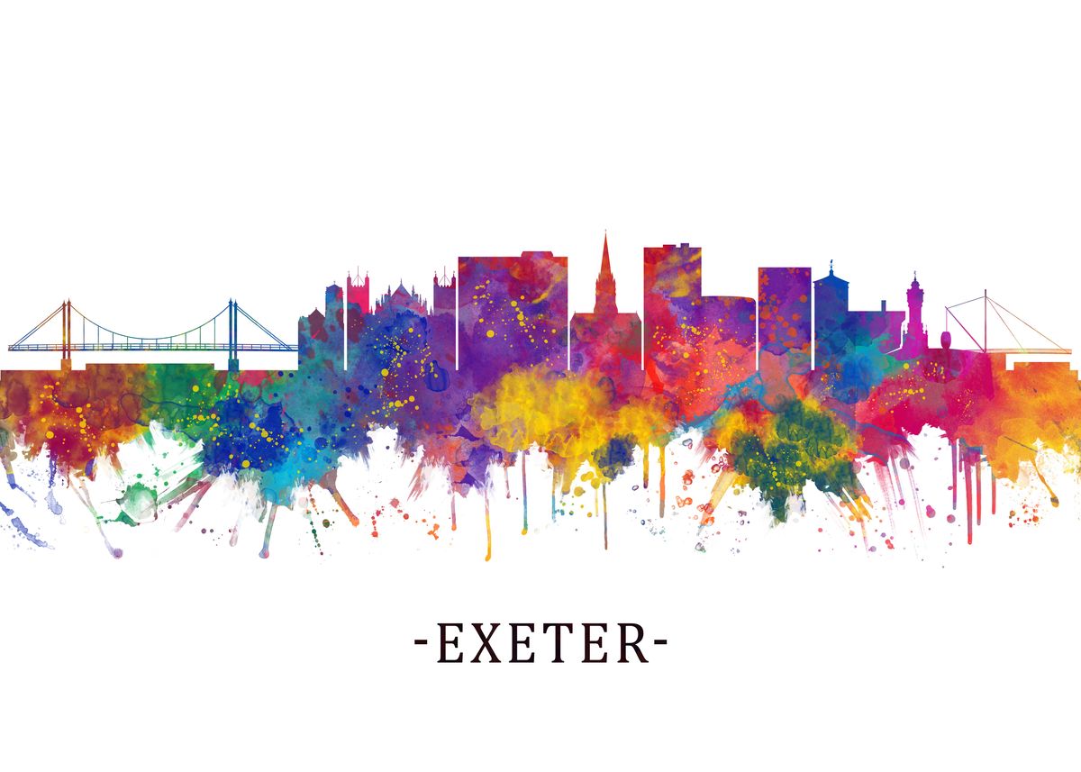 'Exeter England Skyline' Poster by Towseef Dar | Displate