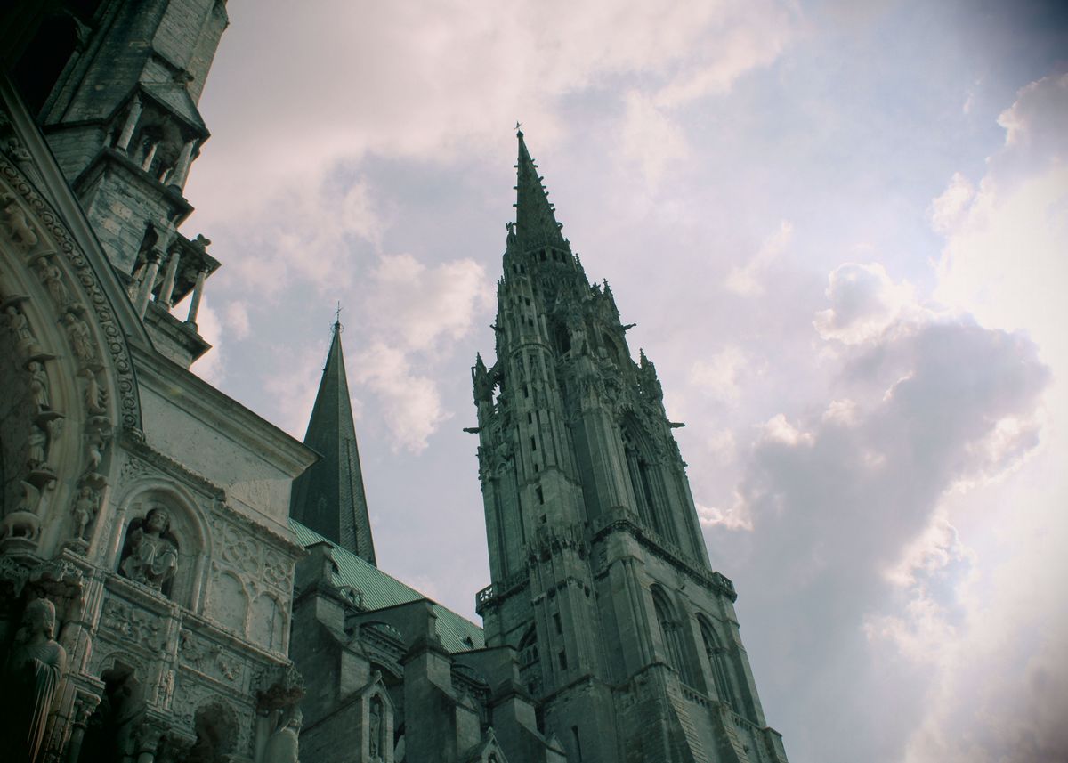 'Chartres cathedral' Poster, picture, metal print, paint by AmanDe ...