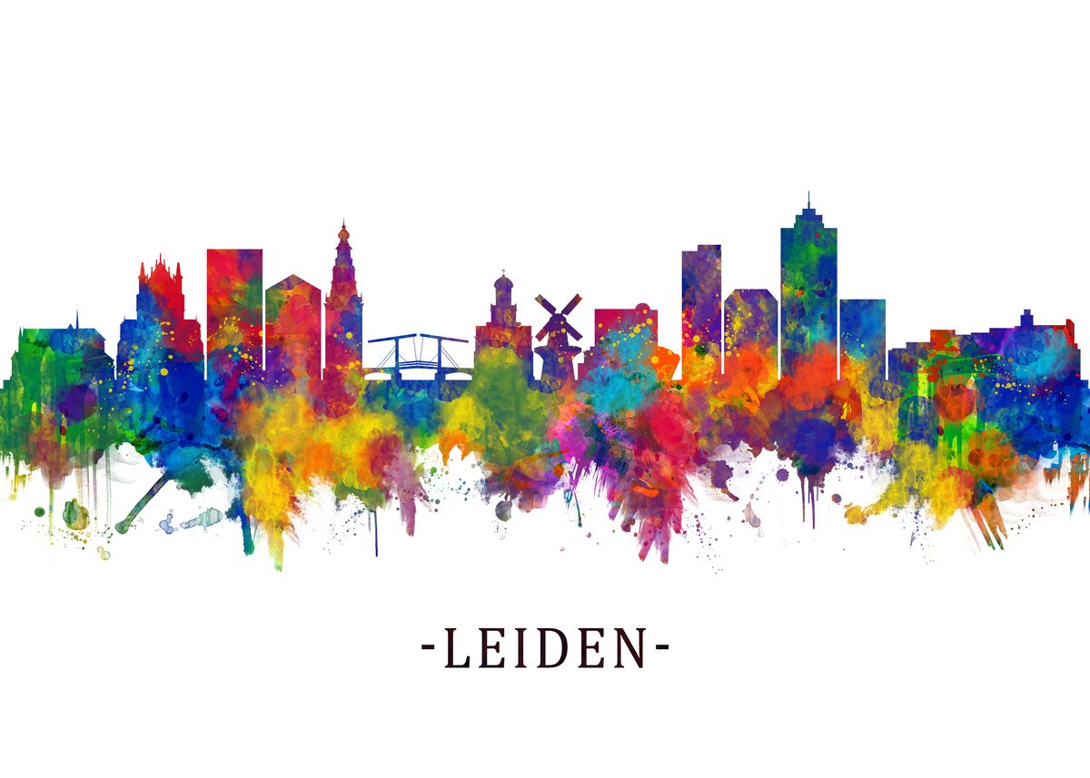 'Leiden Netherlands Skyline' Poster by Towseef Dar | Displate