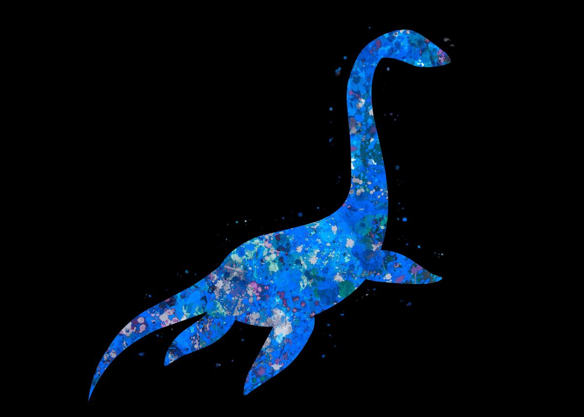'Plesiosaurus Dino Blue' Poster, picture, metal print, paint by Yahya ...