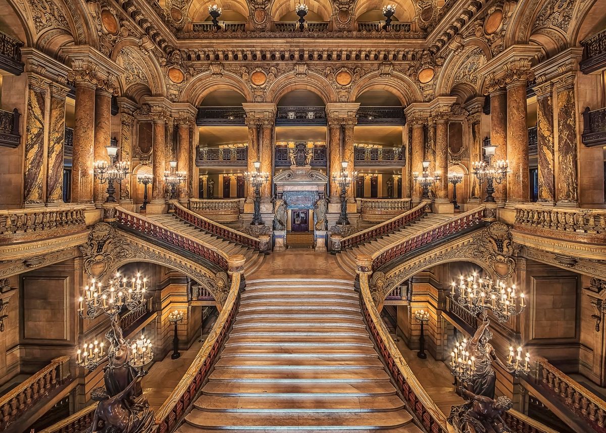 'Opera Garnier' Poster, picture, metal print, paint by Mango Art | Displate