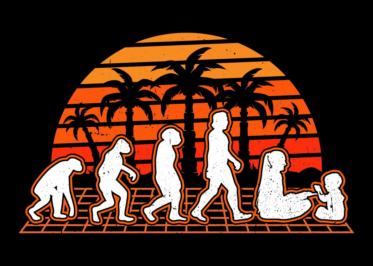 'Kindergarten Evolution' Poster, picture, metal print, paint by ...