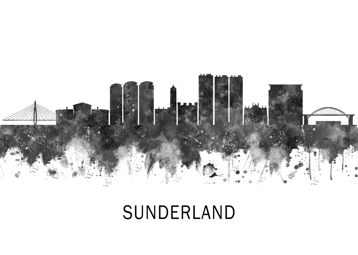 'Sunderland England Skyline' Poster by Towseef Dar | Displate