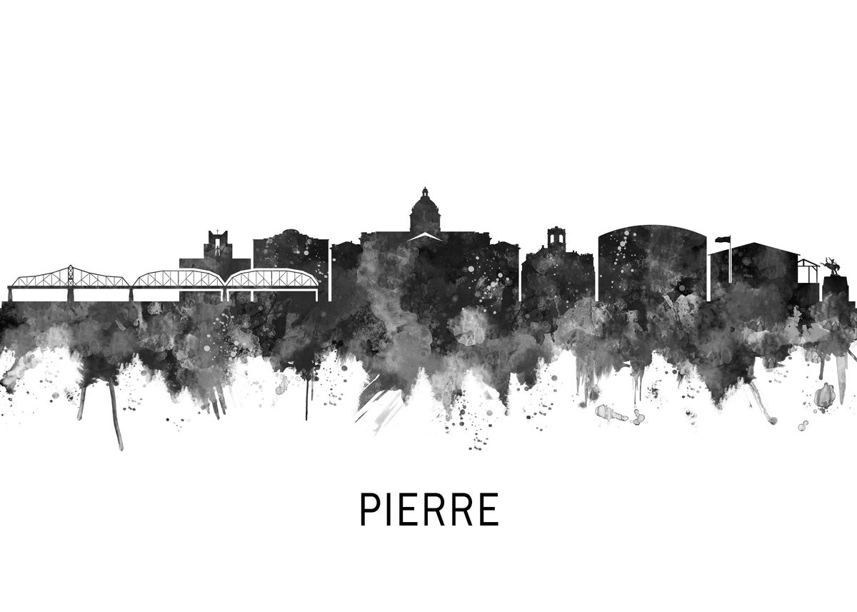 'Pierre South Dakota' Poster, picture, metal print, paint by Towseef ...